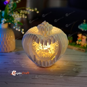 Pack 3 Heart Wish Jar Pop up PDF, SVG Template for Creating Mickey ...