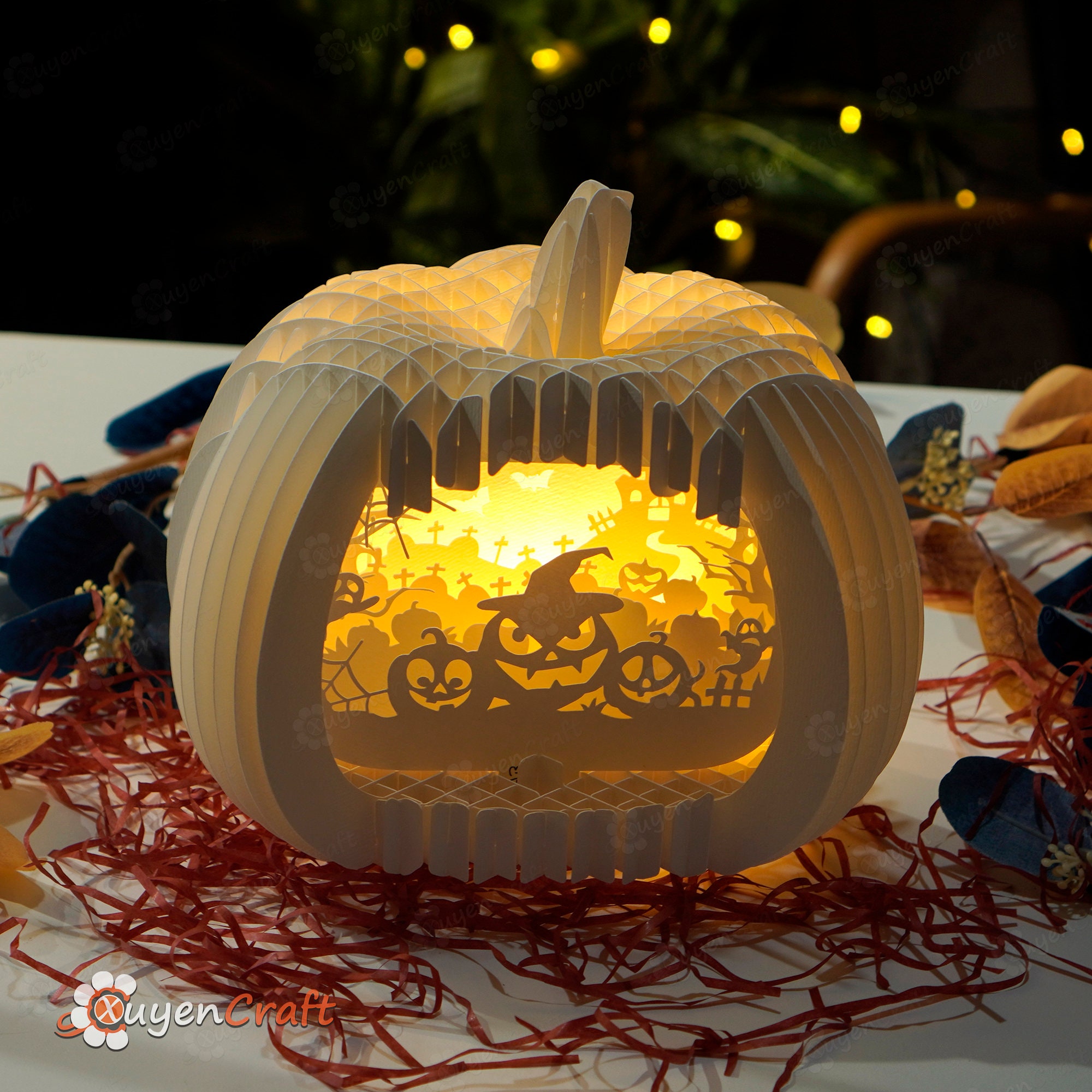 Halloween Pumpkin Pop up SVG Studio PDF Template Halloween - Etsy