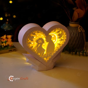 Pack 3 Heart Shadow Box SVG Templates for You Diy Gift for - Etsy