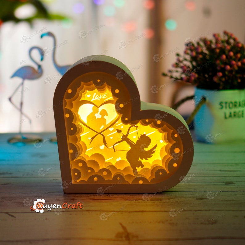 Pack 3 Heart Shadow Box SVG Templates for You Diy Gift for - Etsy