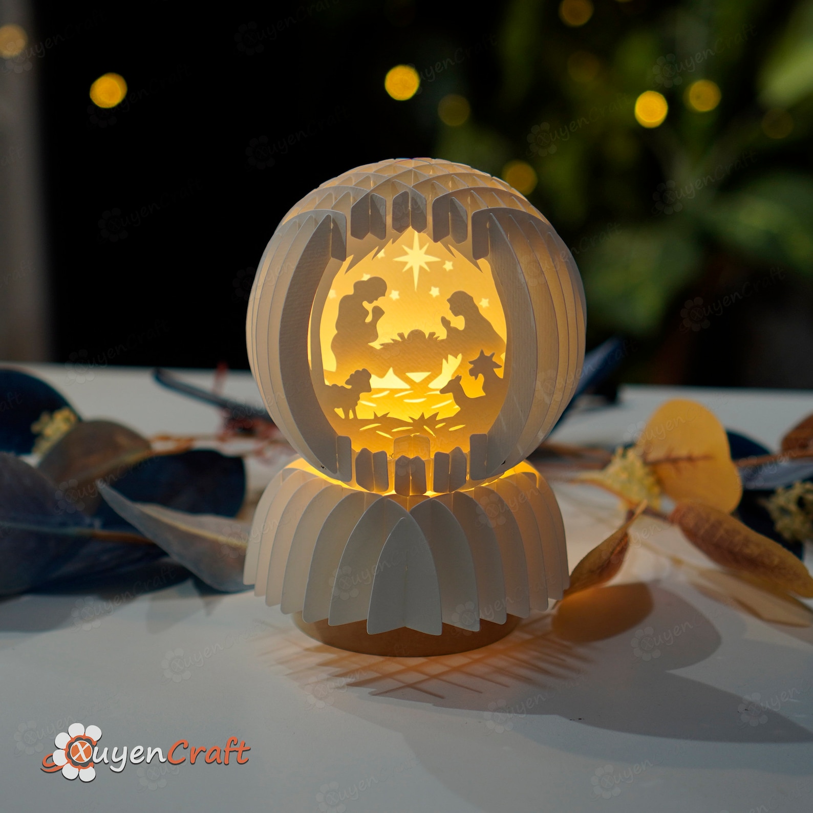 Nativity Scene Sphere Pop up SVG Templates for Creating Mini Sphere ...