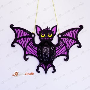 Version 02 Bat Lantern PDF, SVG, Studio Templates - Bat Paper Lantern ...