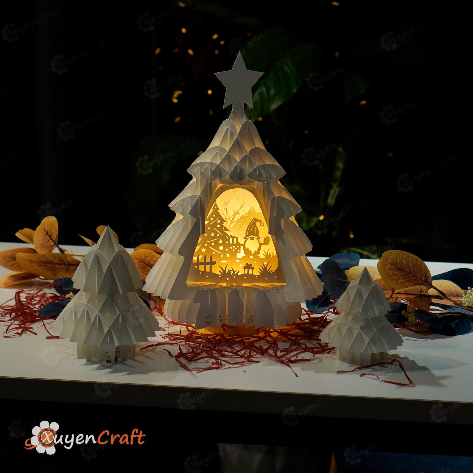 Christmas Tree 3D Pop up 02 PDF SVG Template Paper Craft - Etsy