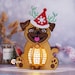 Pug Dog Lantern PDF, SVG, Studio Templates for You DIY Dog Lantern for ...