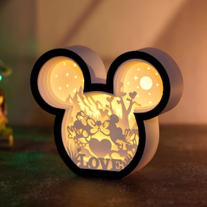 Pack 3 Head Mickey Shadow Box PDF, SVG, Studio Template - Mickey ...