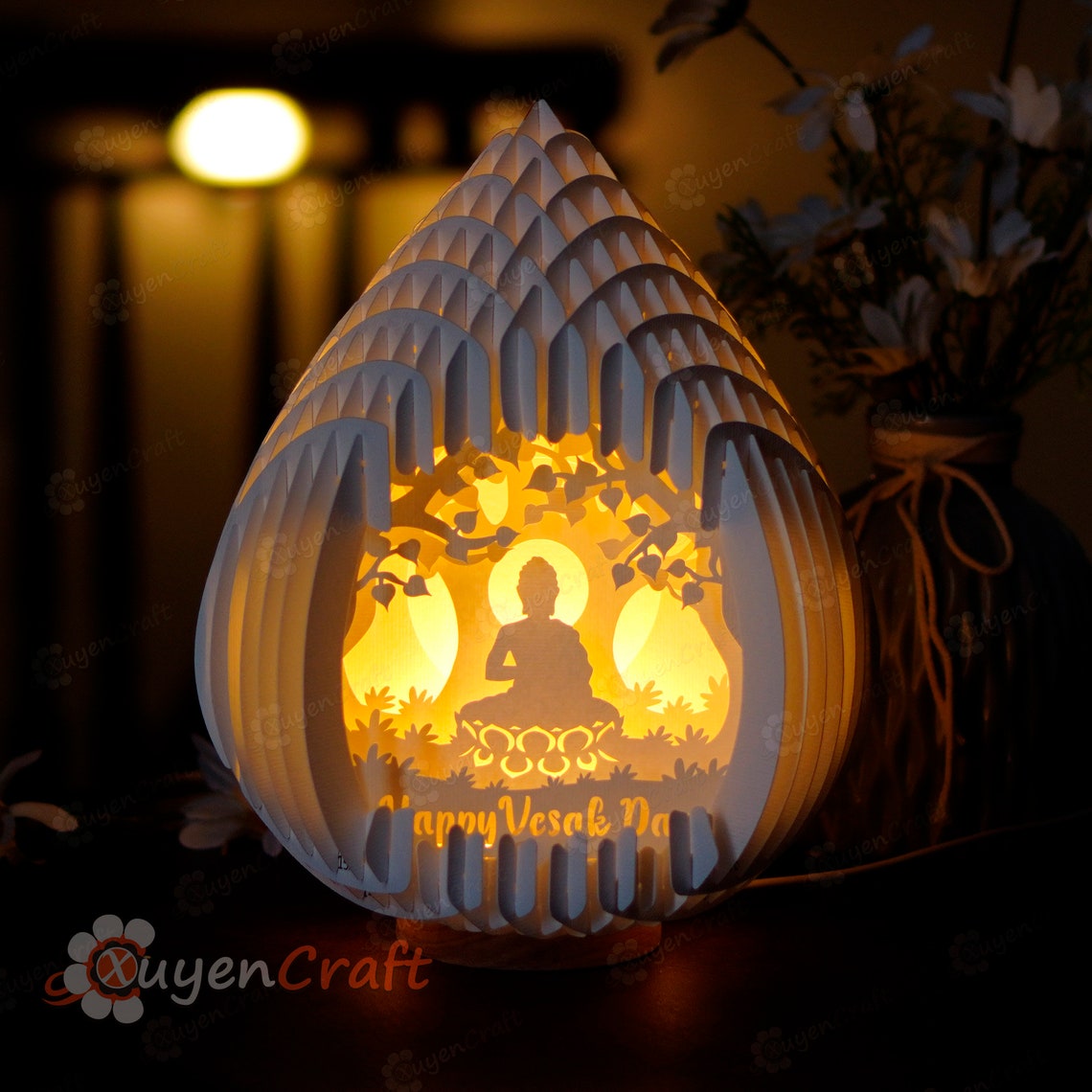 Buddha Pop up SVG Template for Creating Buddha Paper Cut Light - Etsy
