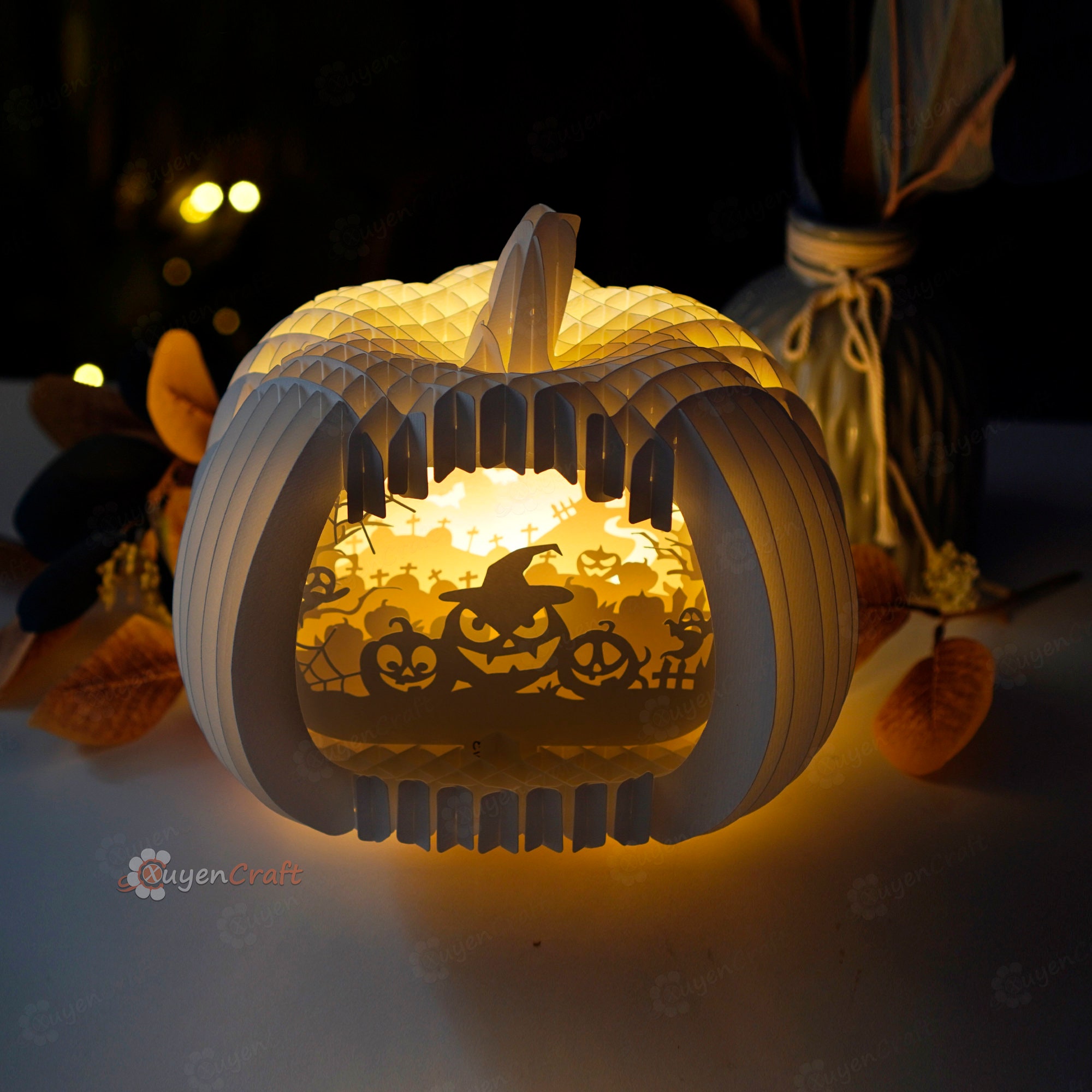 Halloween Pumpkin Pop up SVG Studio PDF Template Halloween - Etsy