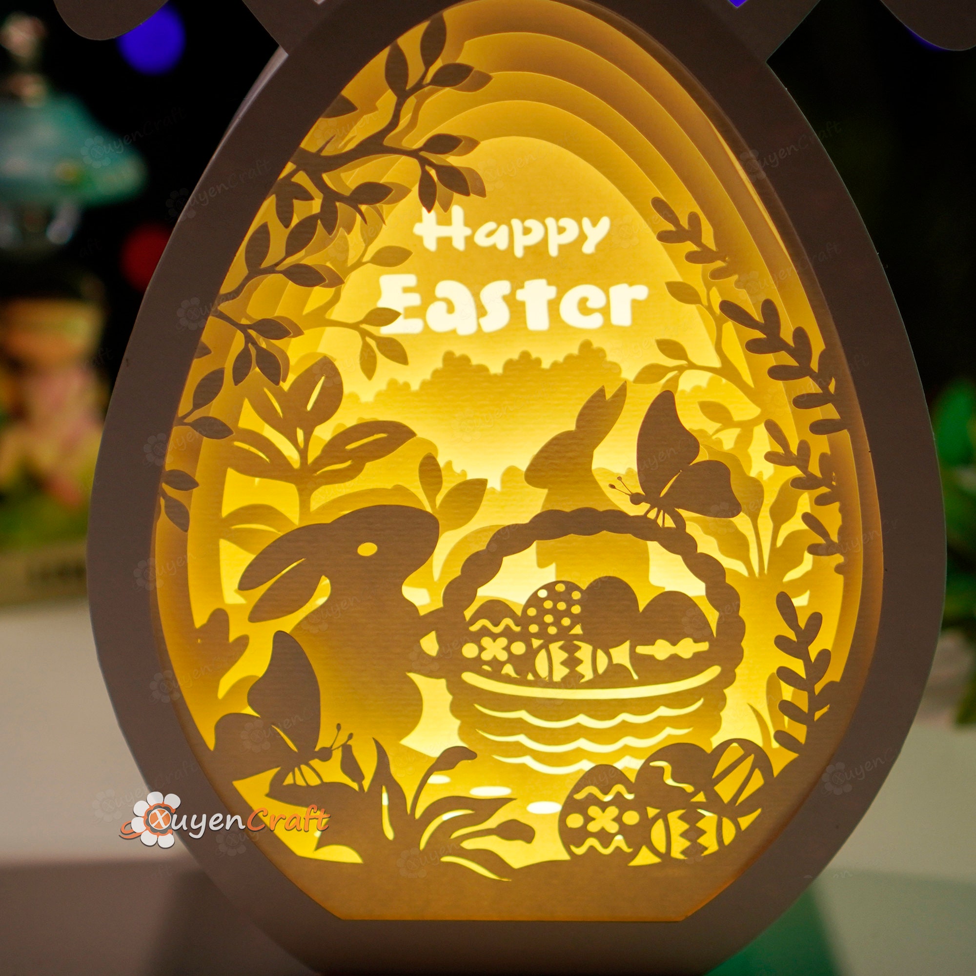 Pack 3 Easter Egg Shadow Box SVG for Cricut Projects Easter - Etsy UK