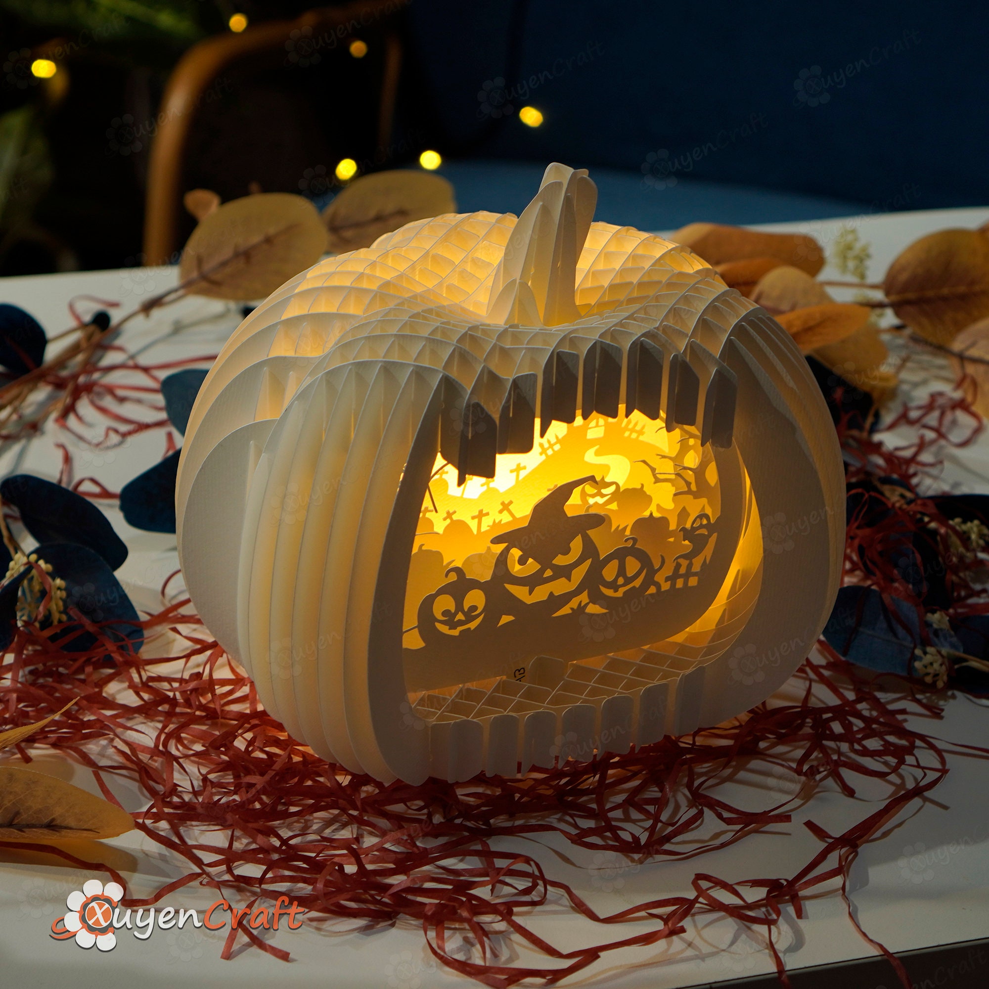 Halloween Pumpkin Pop up SVG Studio PDF Template Halloween - Etsy