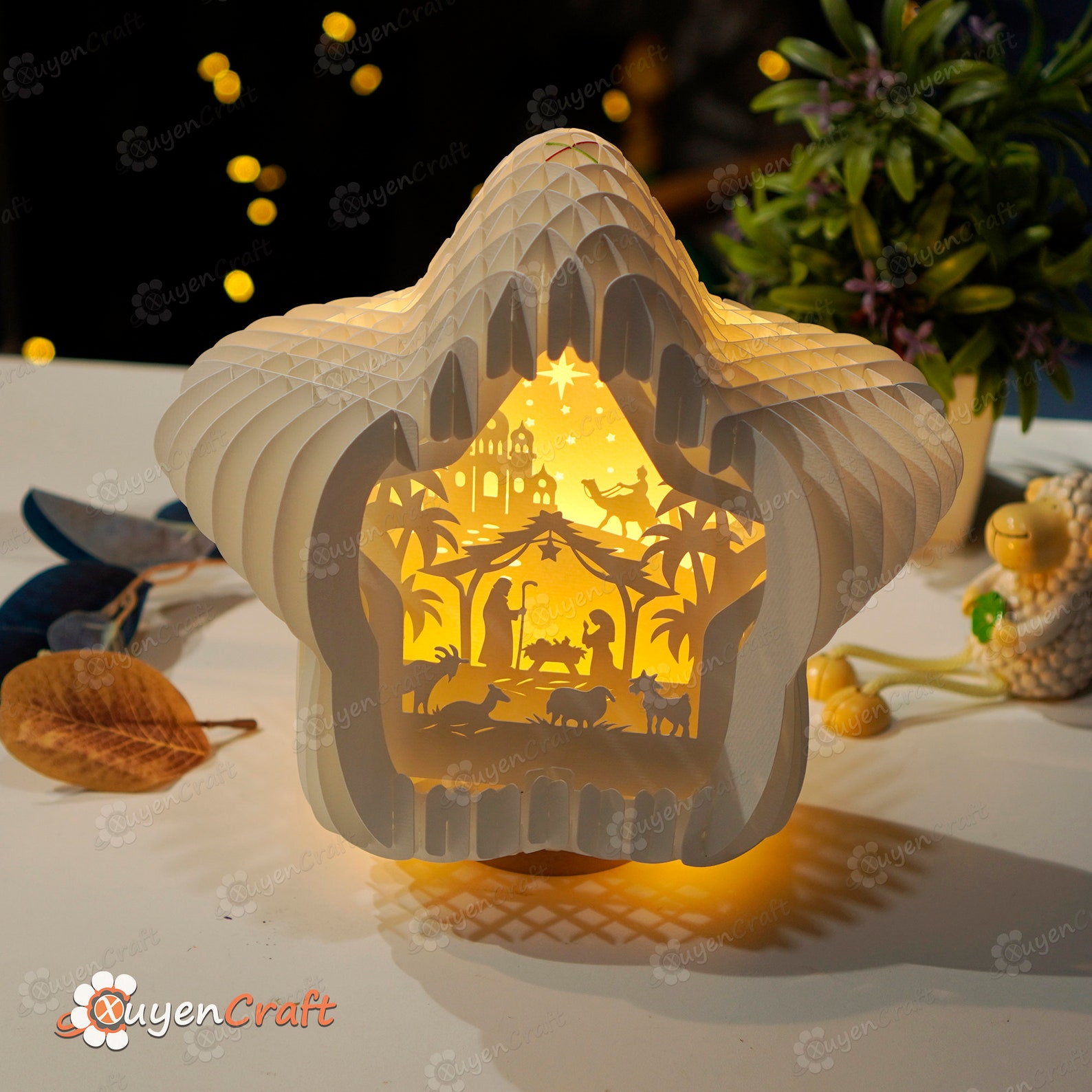 Nativity Scene Star Pop up SVG Silhouette Templates Creating - Etsy