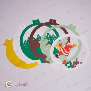 Santa Claus Snow Globe Pop up SVG, Cricut, DIY Craft (digital Download ...