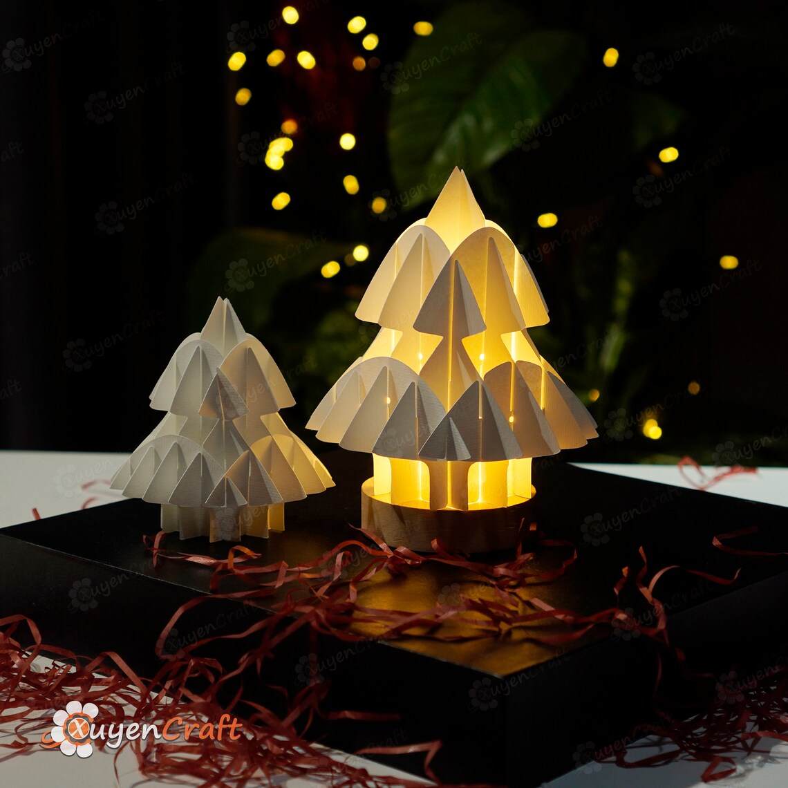 Christmas Tree 3D Pop up 02 PDF SVG Template Paper Craft - Etsy
