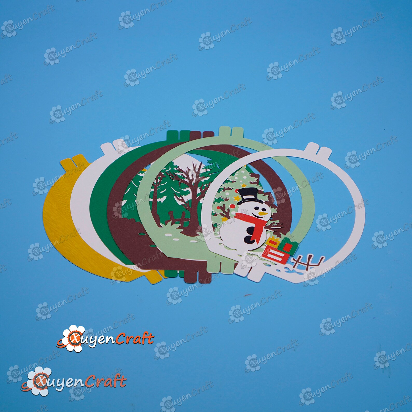 Color Version: Snow Globe Pop up | SVG, Studio Template Creating Paper ...