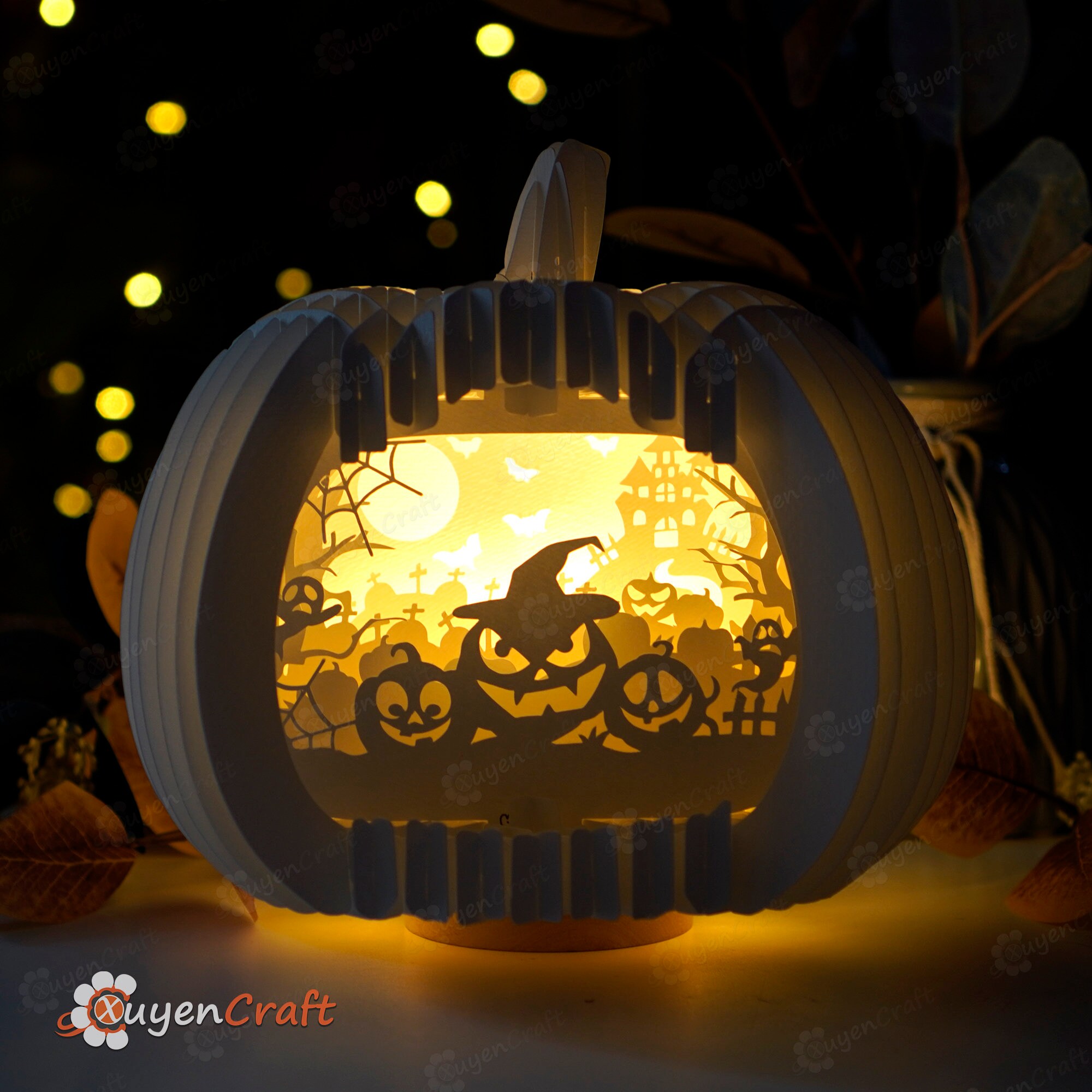 Halloween Pumpkin Pop up SVG Studio PDF Template Halloween - Etsy