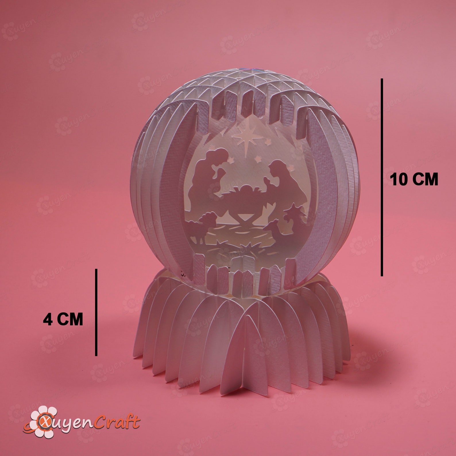 Pack 4 Sphere Popup Mini for Xmas SVG Templates for Cricut - Etsy