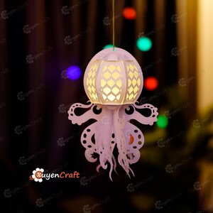 Octopus Lantern PDF, SVG, Studio Templates - Octopus Paper Lantern for ...