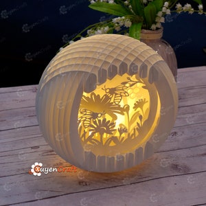 Bee Sphere Popup SVG for Cricut Projects, Cameo4, Scanncut, Paper ...