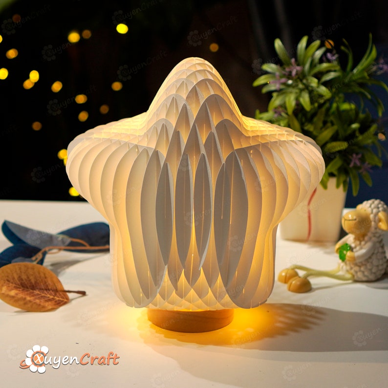 Pack 4 Star Pop up SVG Silhouette Templates Star Lanterns - Etsy