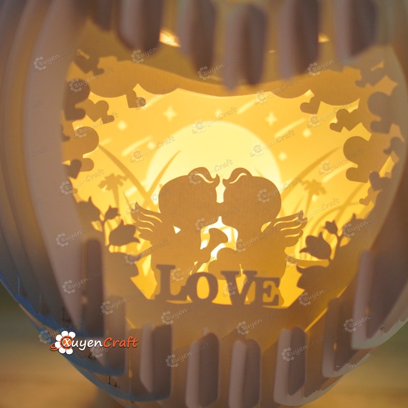 Pack 3 Heart Wish Jar Pop up PDF, SVG Template for Creating Mickey ...