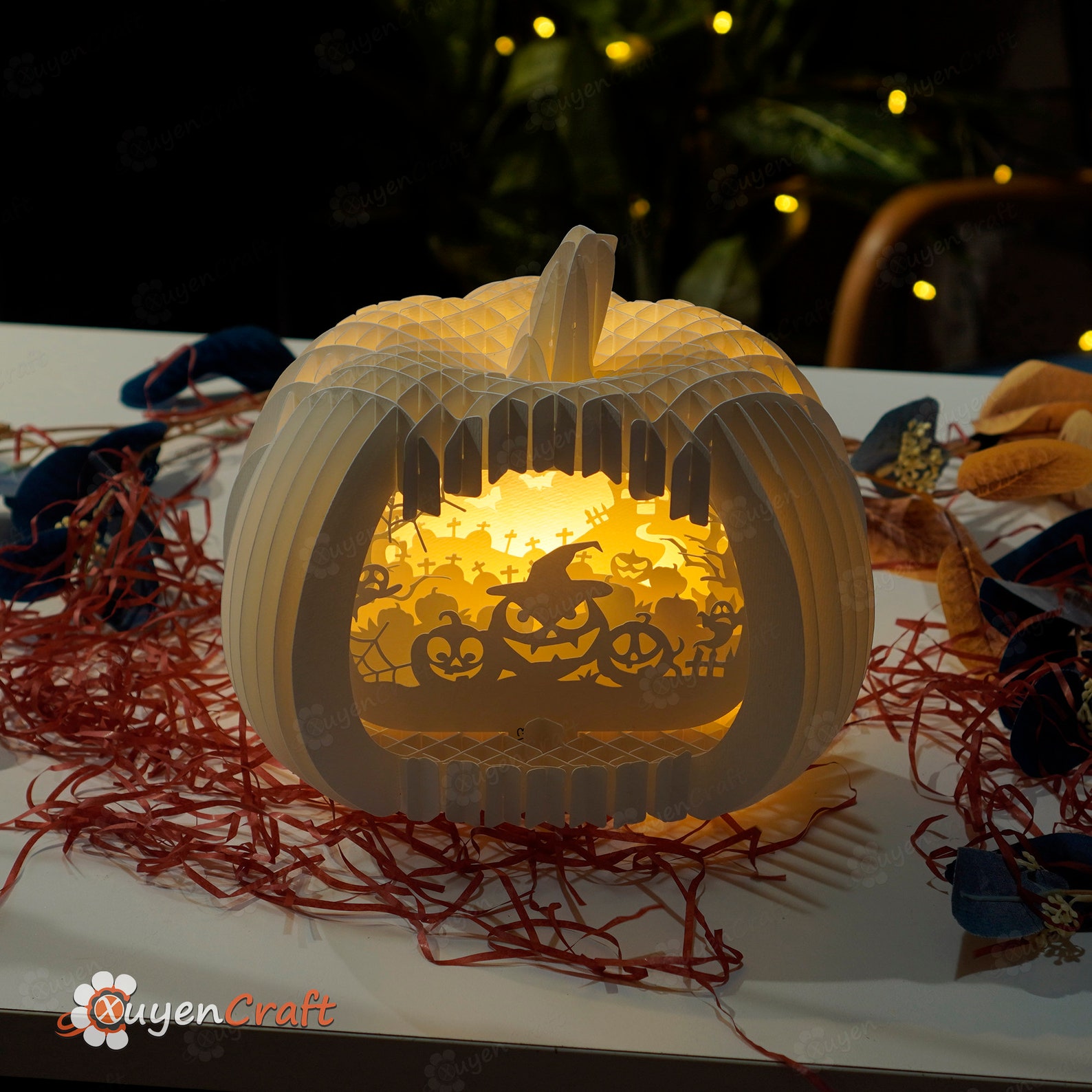 Halloween Pumpkin Pop up SVG Studio PDF Template Halloween - Etsy