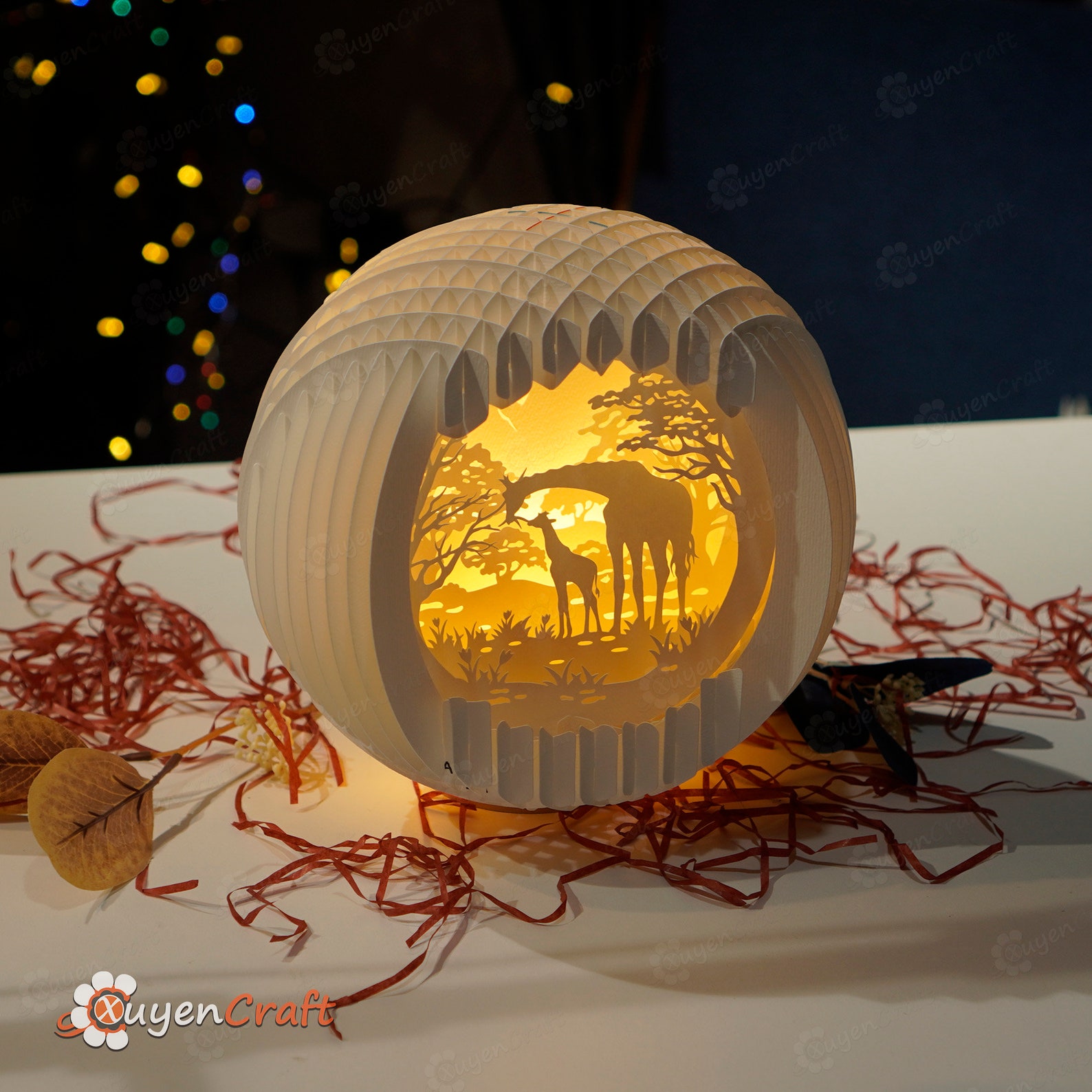 Giraffe Sphere Popup SVG for Cricut Projects Cameo4 - Etsy