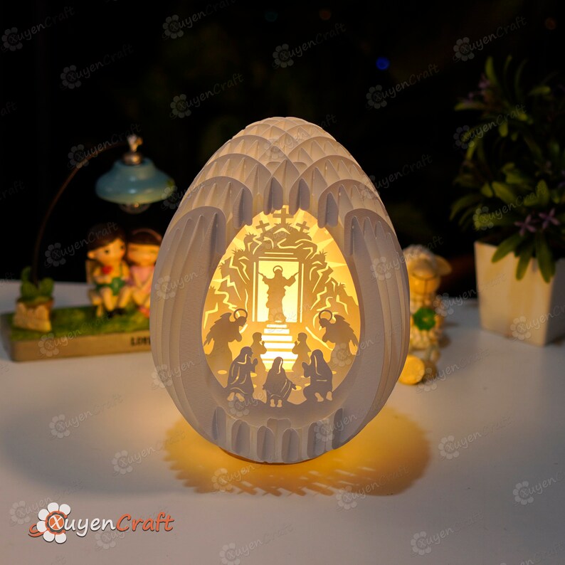 Jesus Risen V2 Easter Jesus Christ is Risen 3D Easter Egg - Etsy