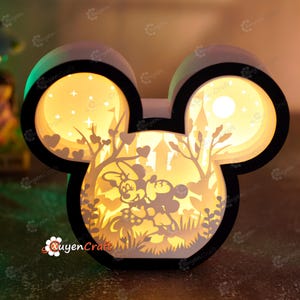 Pack 3 Head Mickey Shadow Box PDF, SVG, Studio Template - Mickey ...