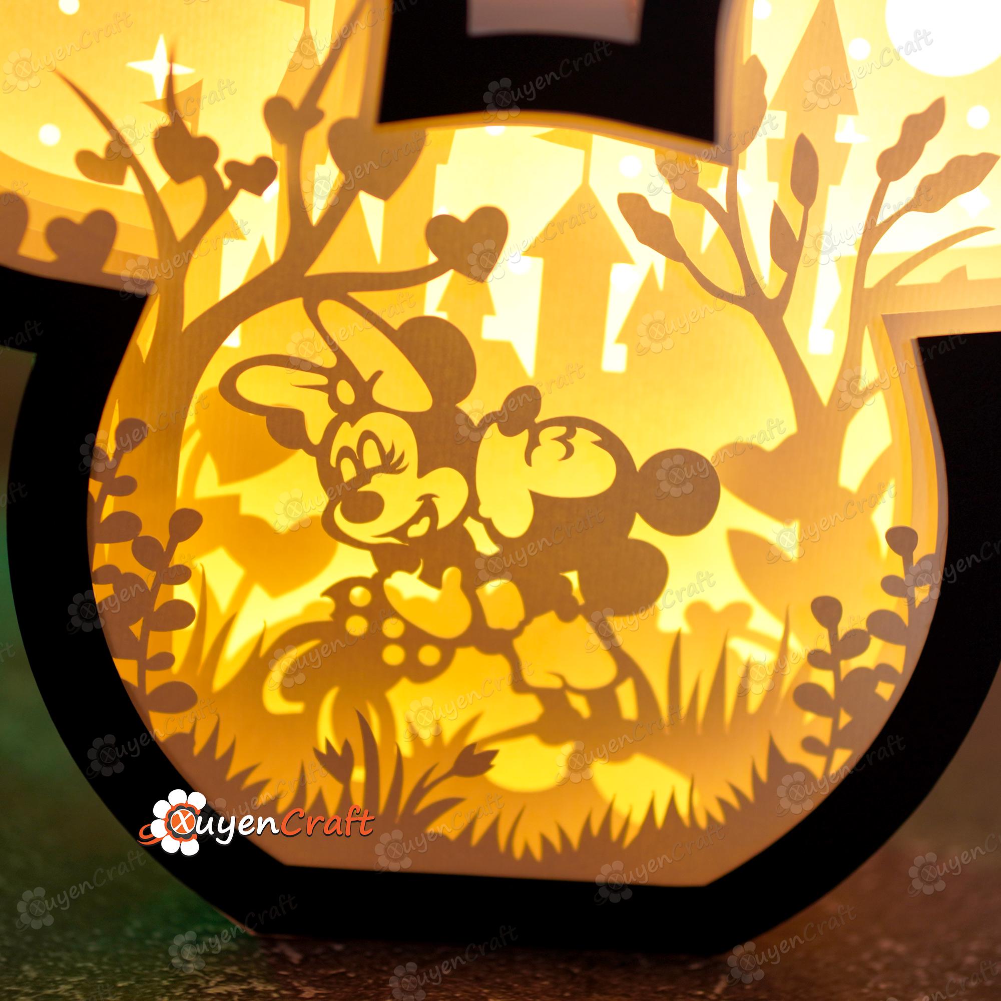 Pack 3 Head Mickey Shadow Box PDF, SVG, Studio Template - Mickey ...