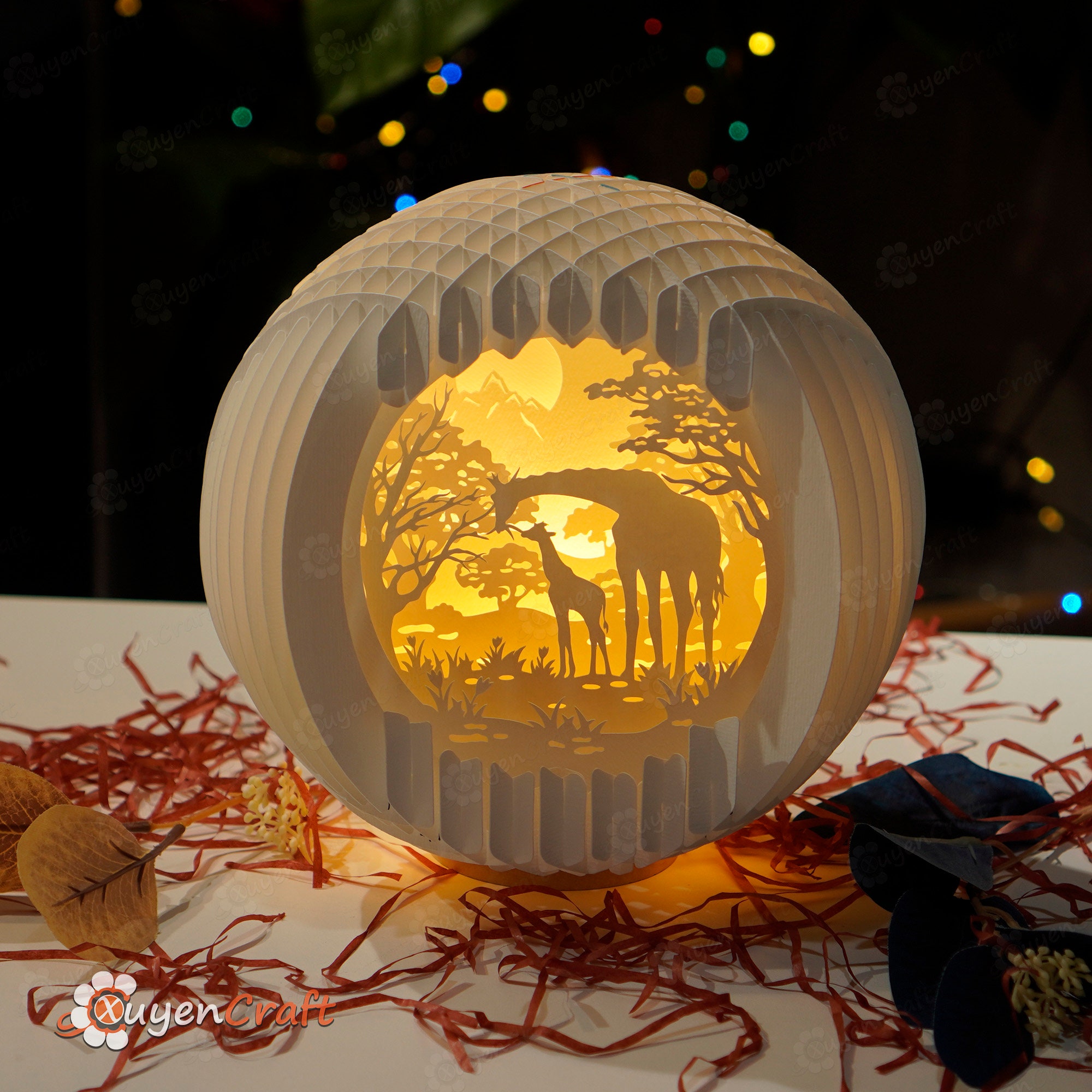 Giraffe Sphere Popup SVG for Cricut Projects Cameo4 - Etsy Australia