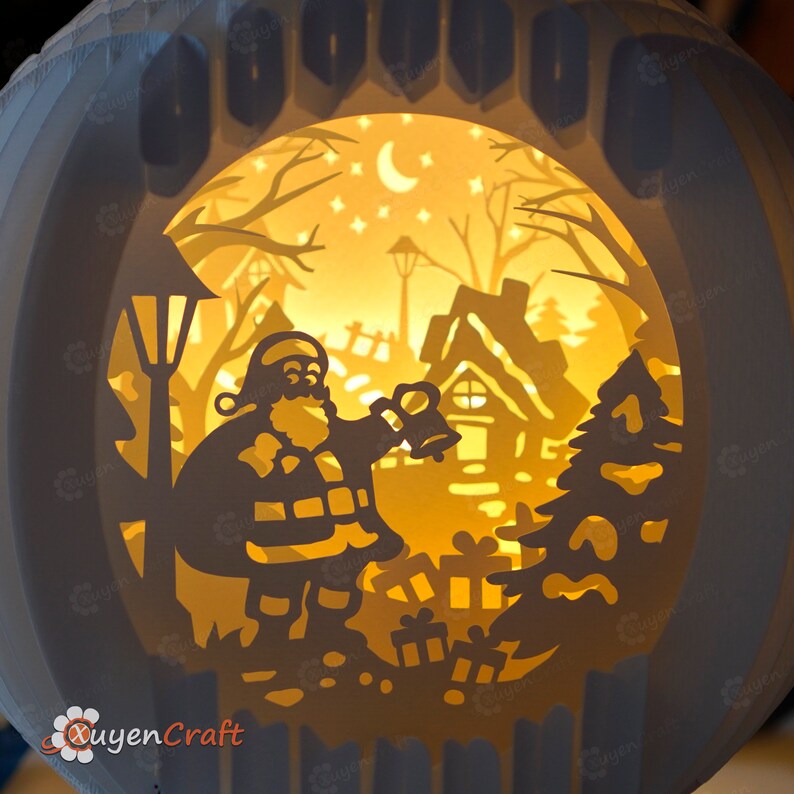 3D Pop up SVG Templates Creating Santa Claus Sphere Pop up for - Etsy