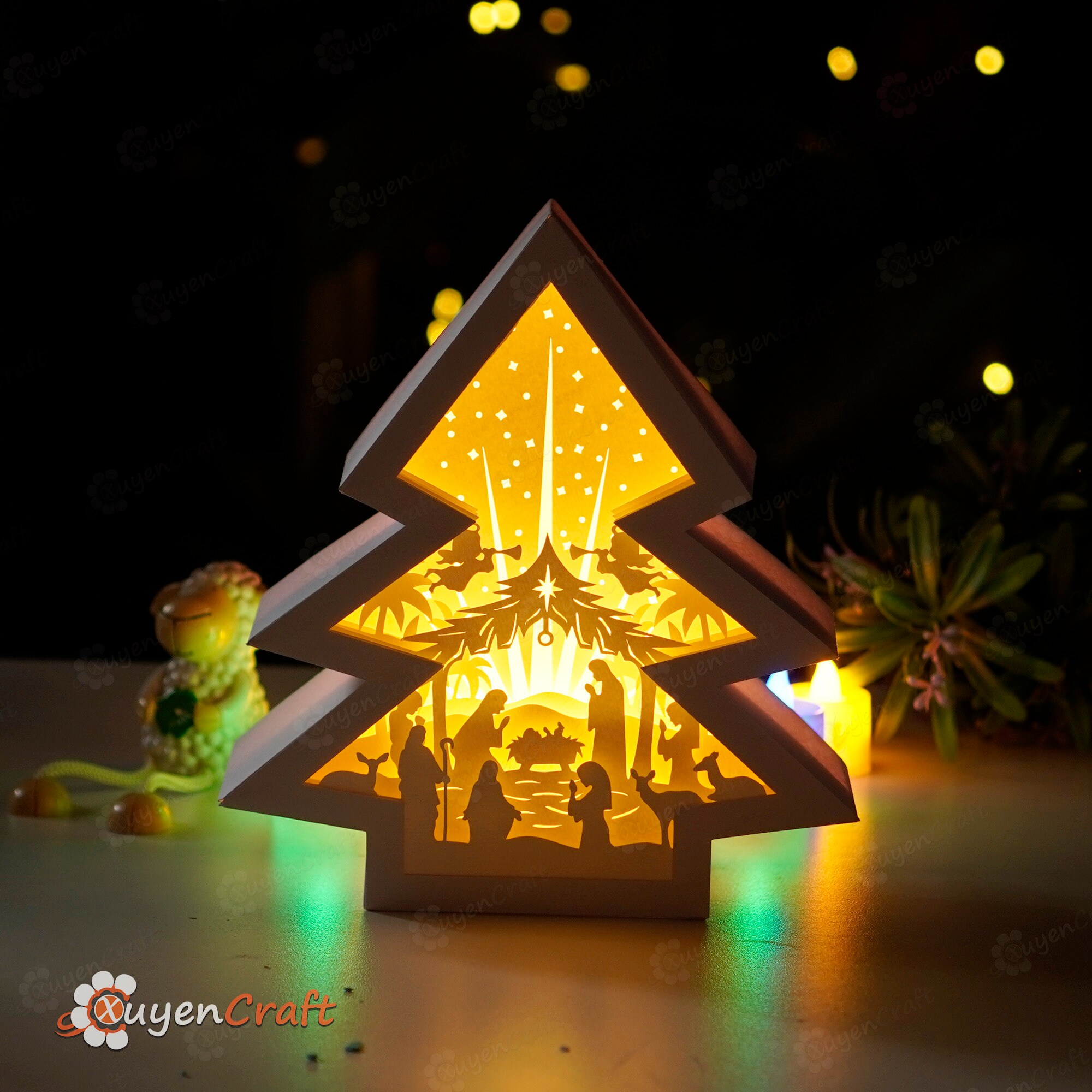 Pack 4 Weihnachtslaternen SVG-Vorlage zum Erstellen von - Etsy.de