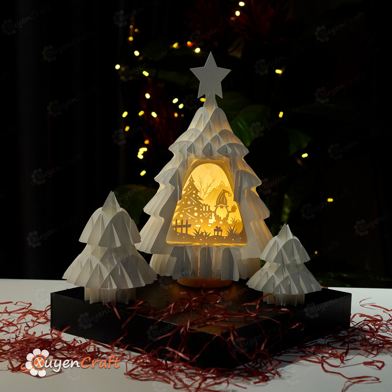 Christmas Tree 3D Pop up 02 PDF SVG Template Paper Craft - Etsy