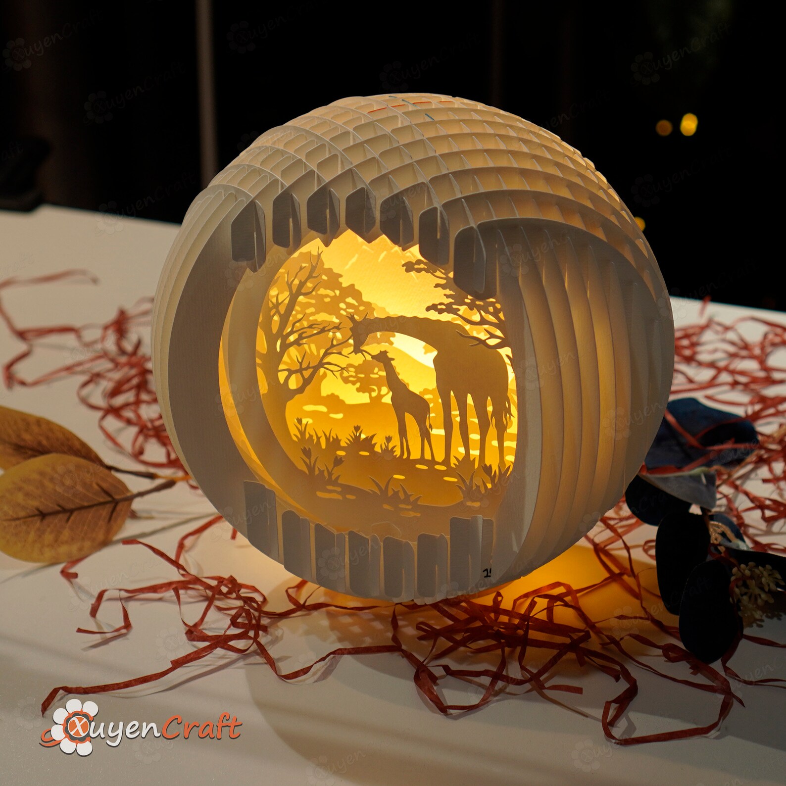 Giraffe Sphere Popup SVG for Cricut Projects Cameo4 - Etsy