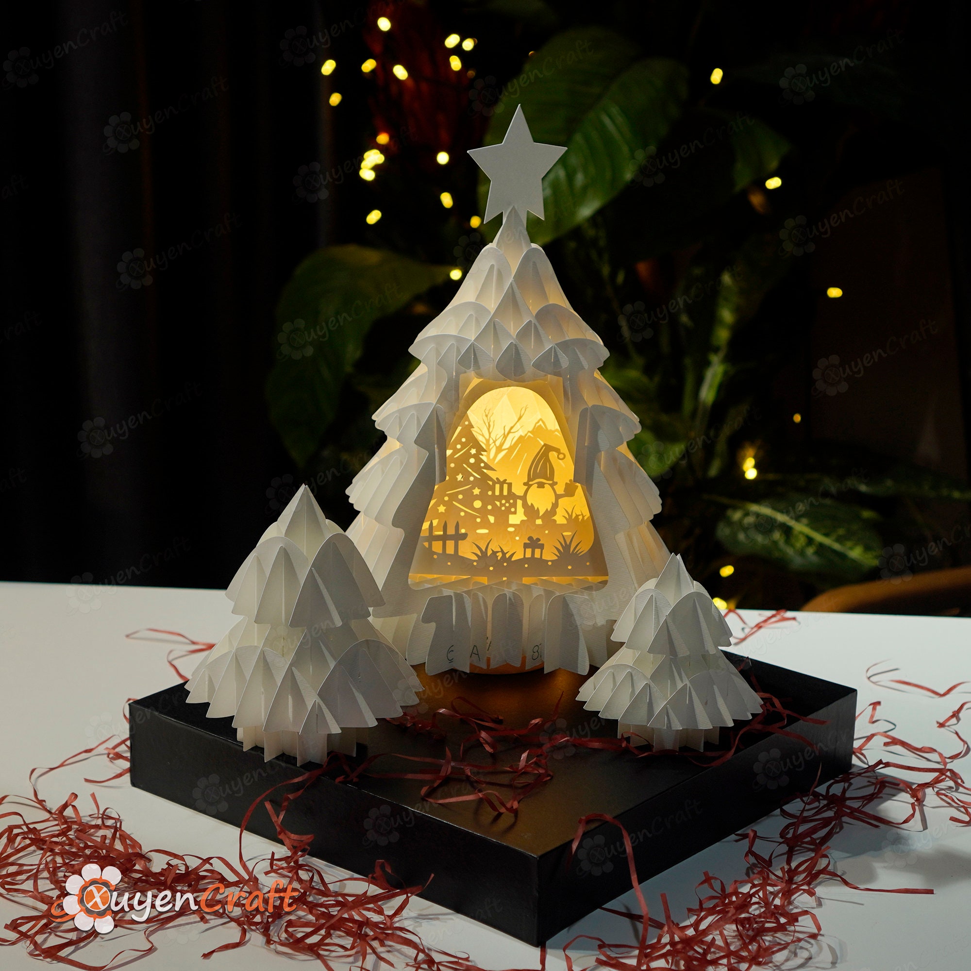 Christmas Tree 3D Pop up 02 PDF SVG Template Paper Craft - Etsy