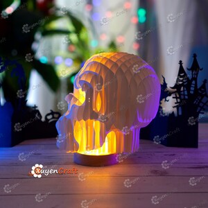 Skull Pop up PDF, SVG Template, Halloween Skull Sliceform Pop up SVG ...