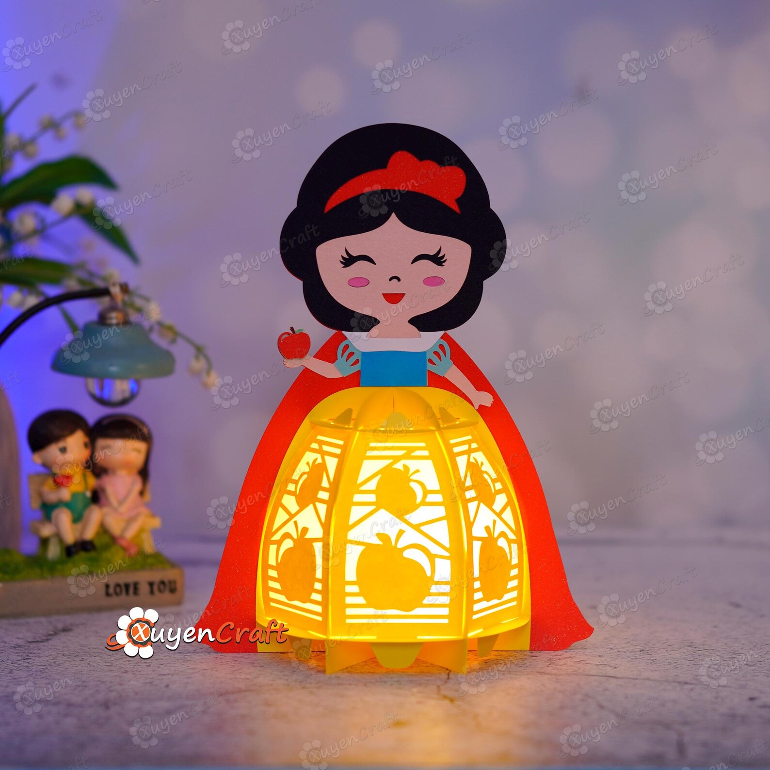 Set 3 Princess Lantern SVG, Studio, PDF Templates - DIY Lantern for ...