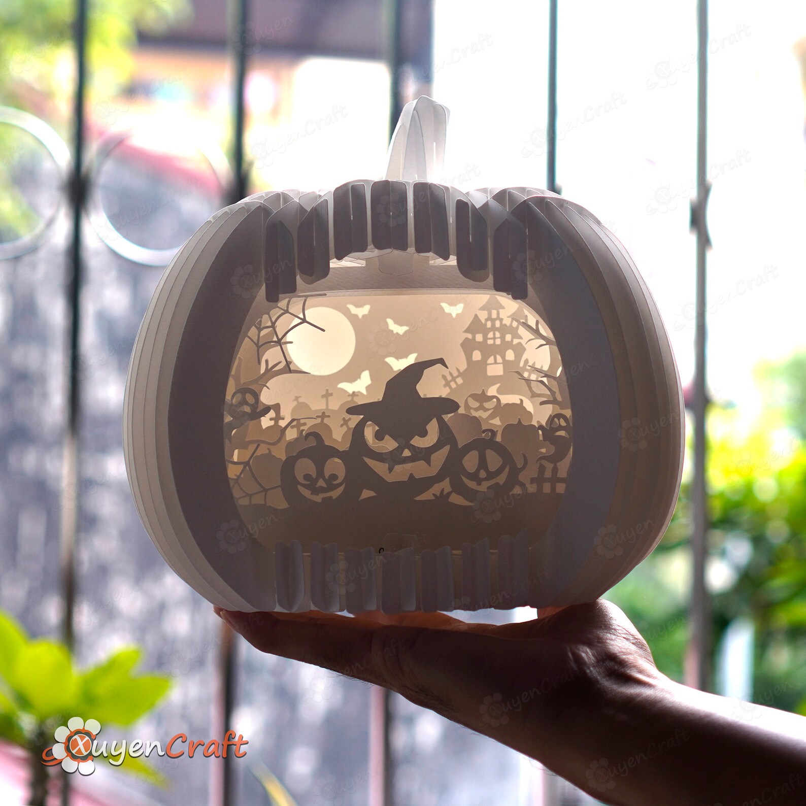 Halloween Pumpkin Pop up SVG Studio PDF Template Halloween - Etsy