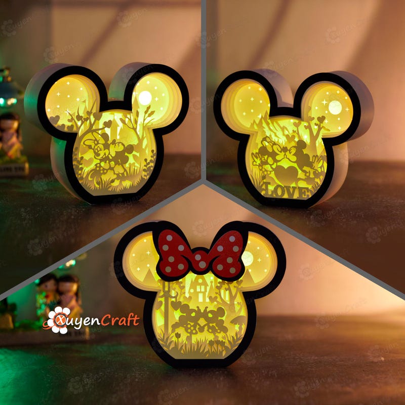 Head Mickey Shadow Box - Etsy