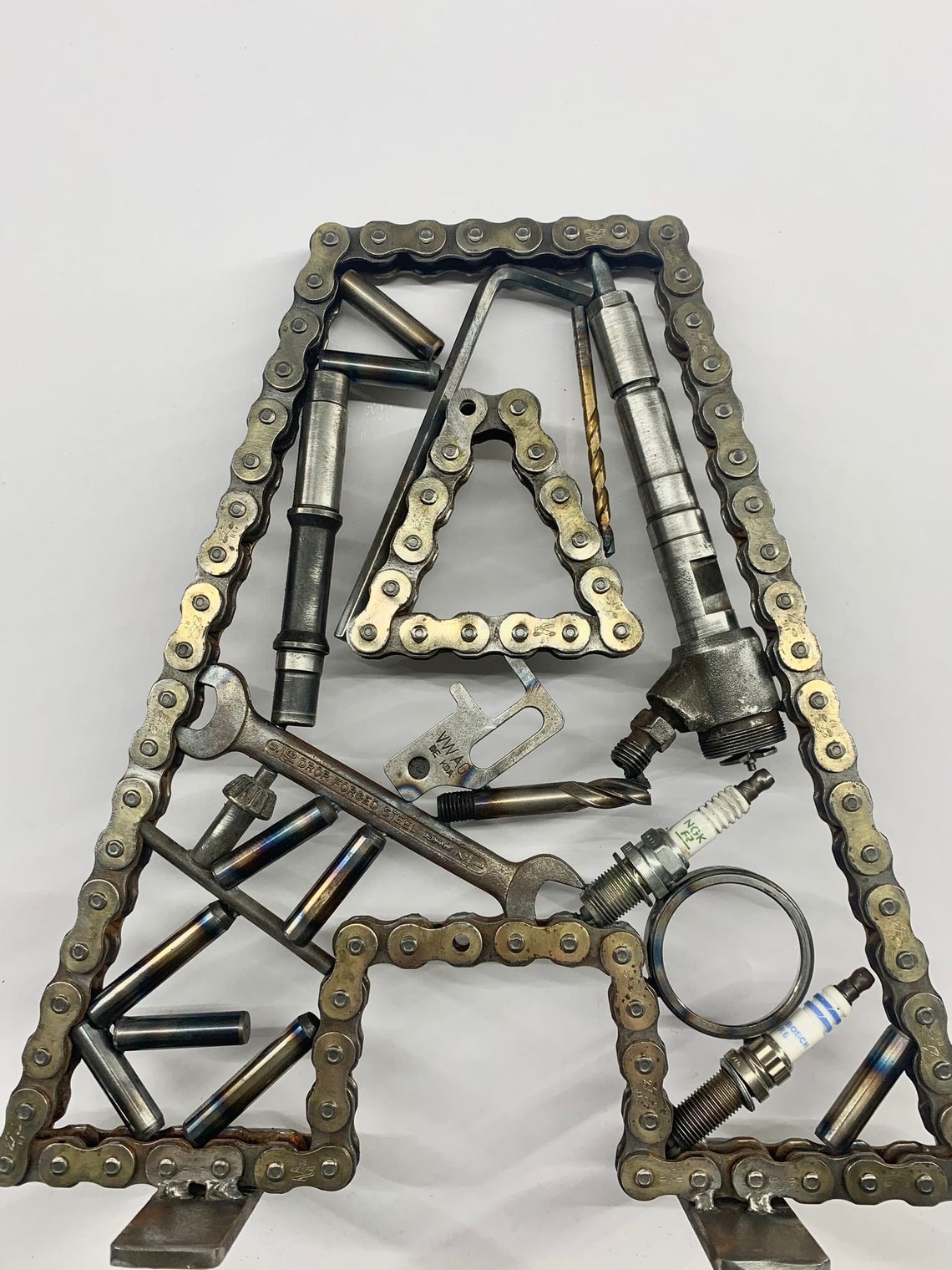 Metal Letters, Welded Custom Scrap Metal Letter Initals Decor, Welded ...