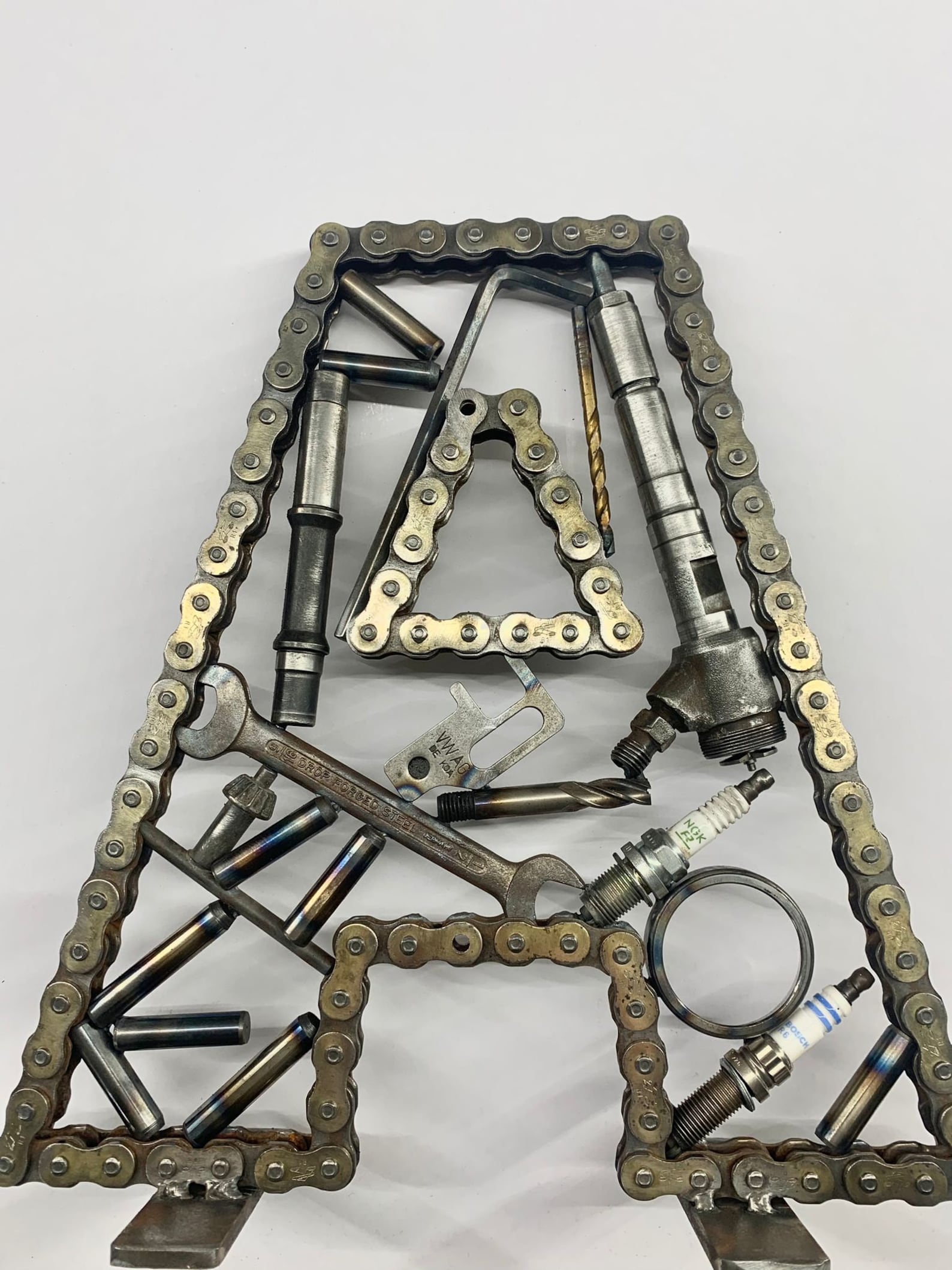 Metal Letters, Welded Custom Scrap Metal Letter Initals Decor, Welded ...