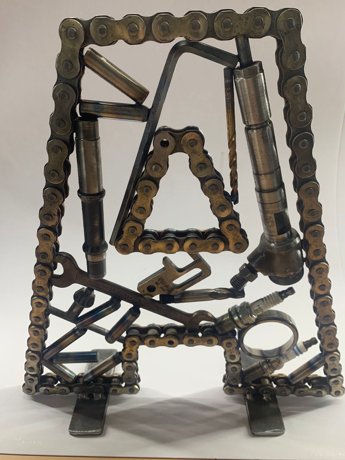 Metal Letters, Welded Custom Scrap Metal Letter Initals Decor, Welded ...