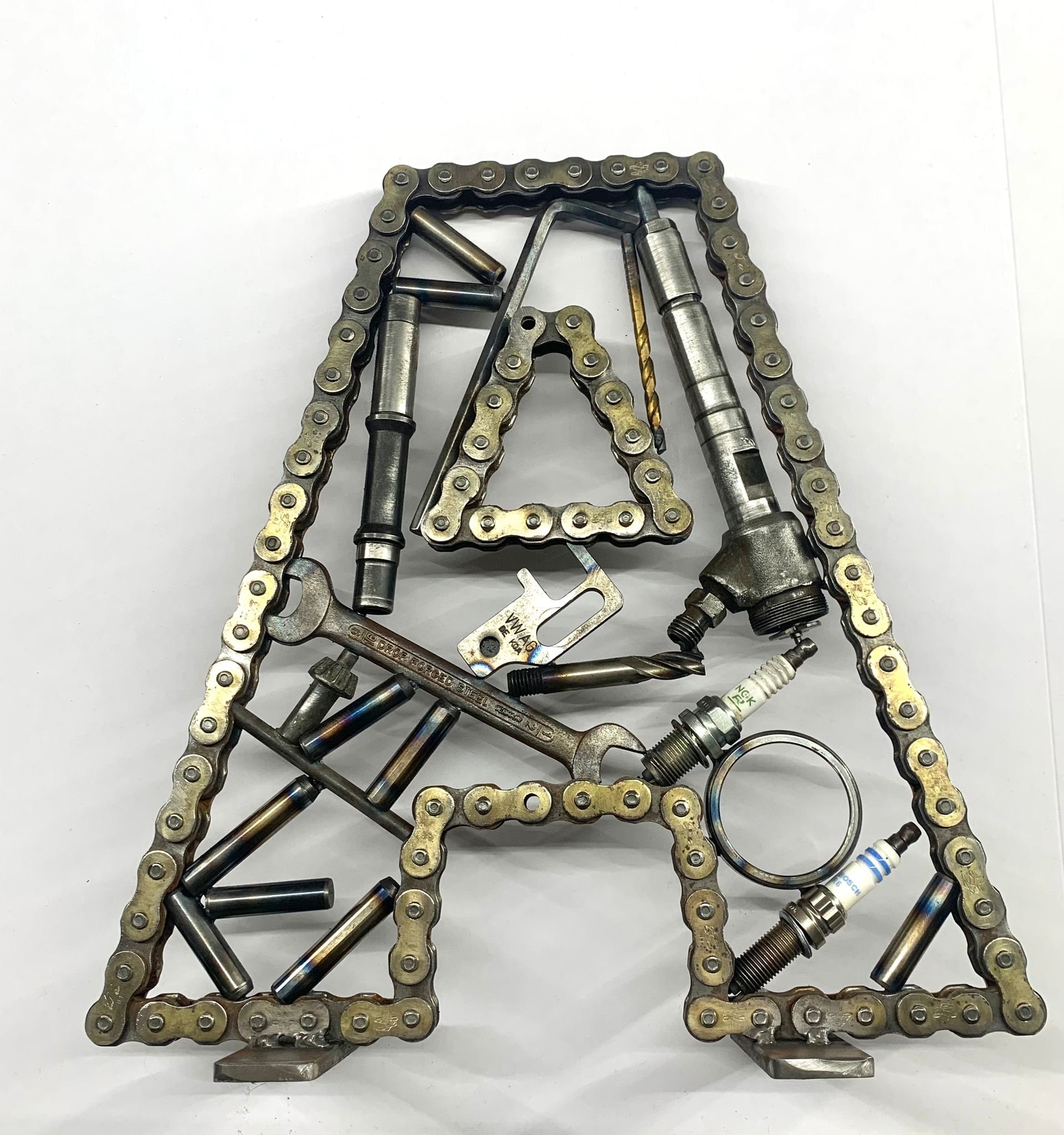 Metal Letters, Welded Custom Scrap Metal Letter Initals Decor, Welded ...