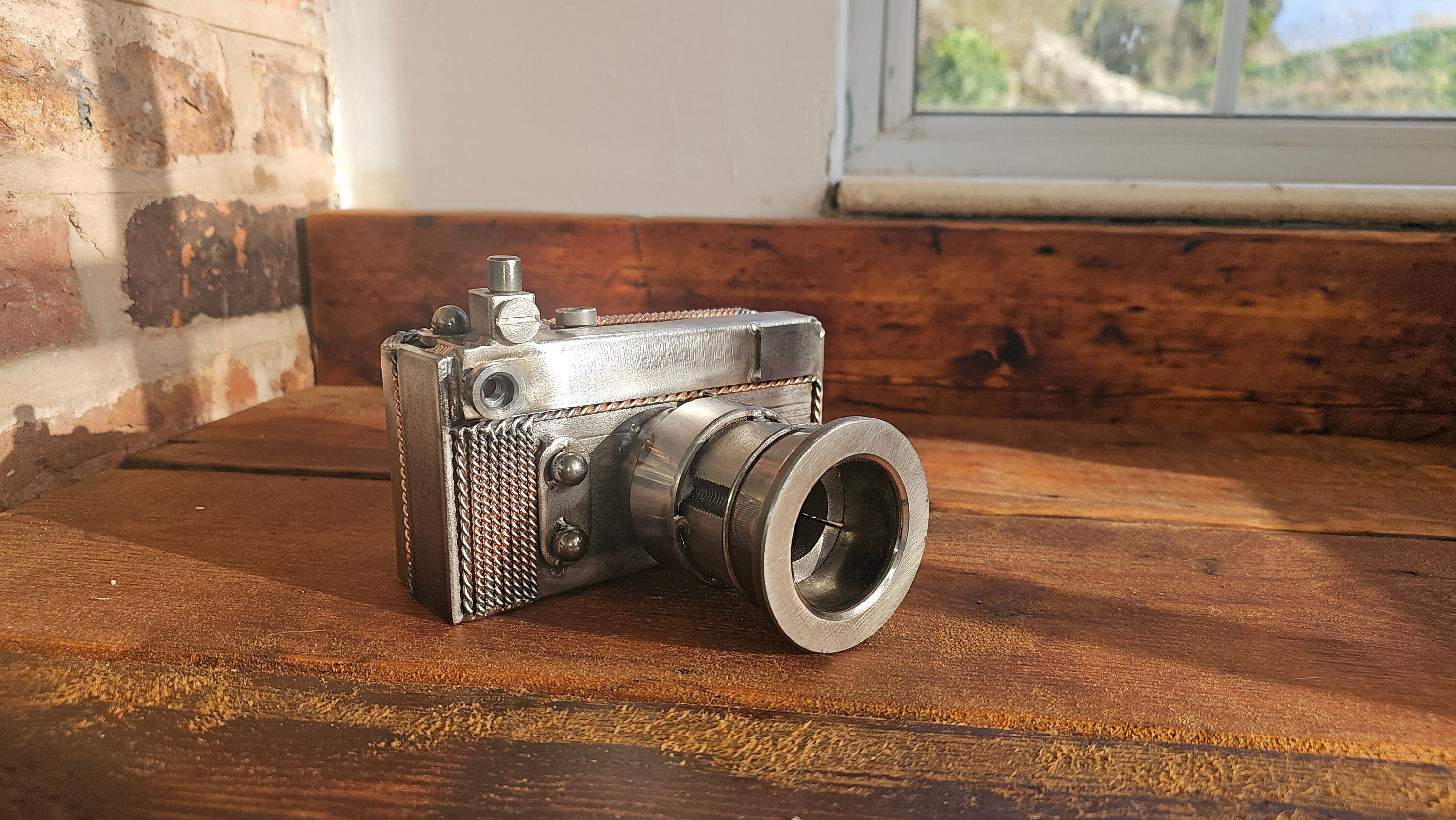 Metal Welded Art Camera, Weld Art, Scrap Metal Sculpture, Camera ...