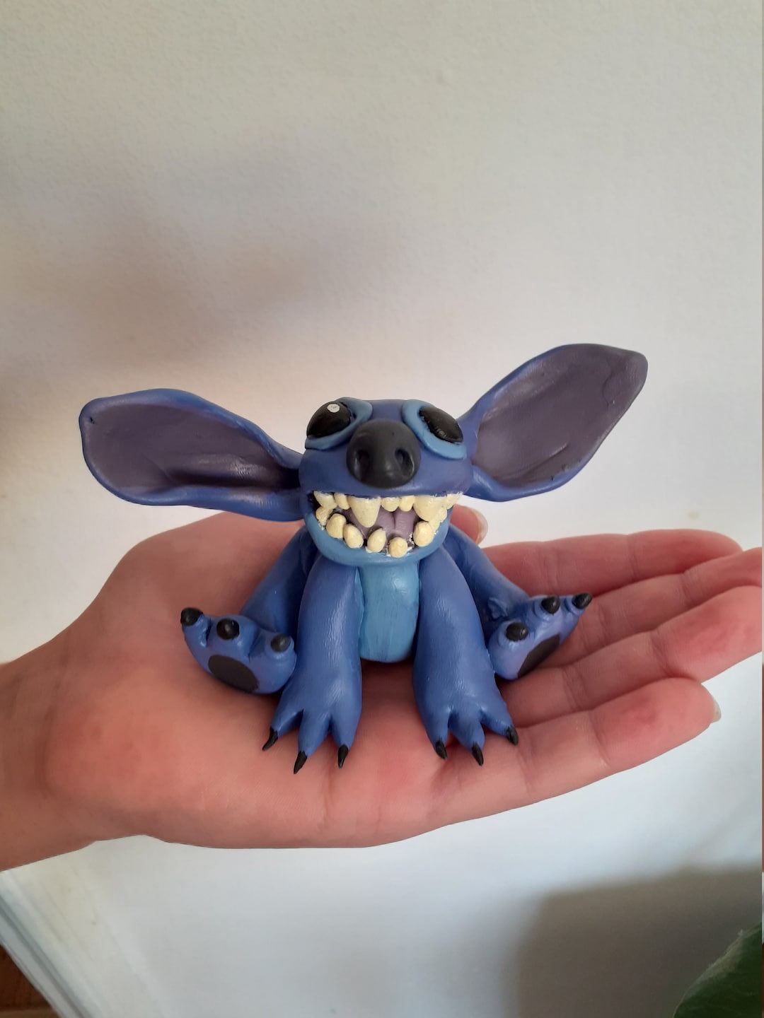 Made/painted Animated Stitch Polymer-clay Ornament - Etsy