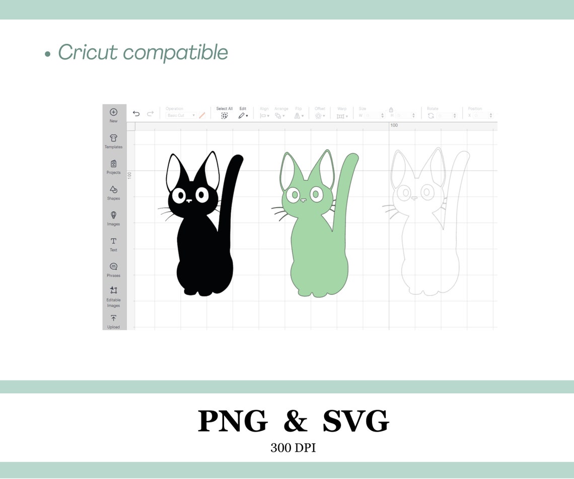 JIJI Kiki's Delivery Service - PNG SVG, Black Cat Digital Download ...