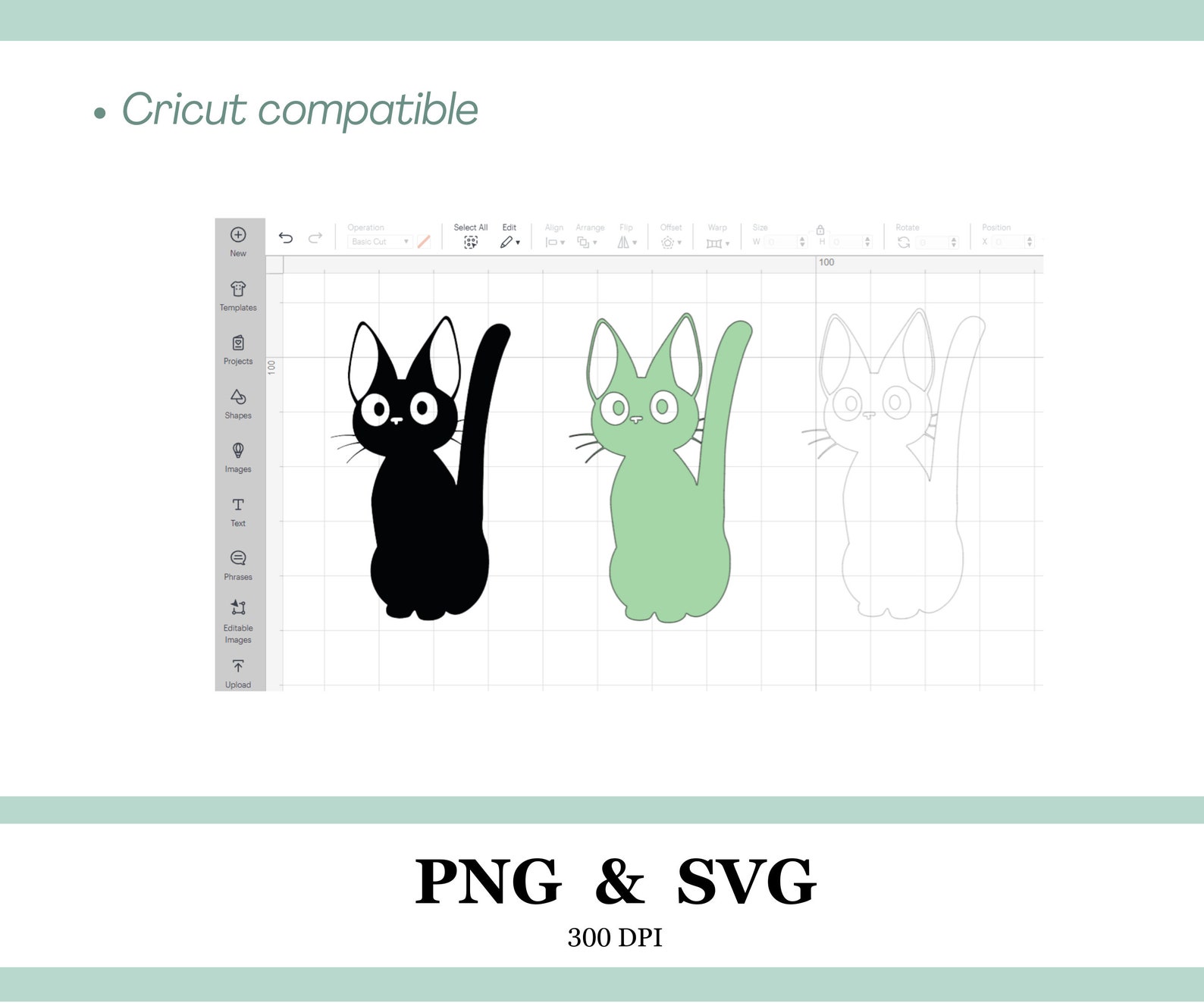 JIJI Kiki's Delivery Service - PNG SVG, Black Cat Digital Download ...