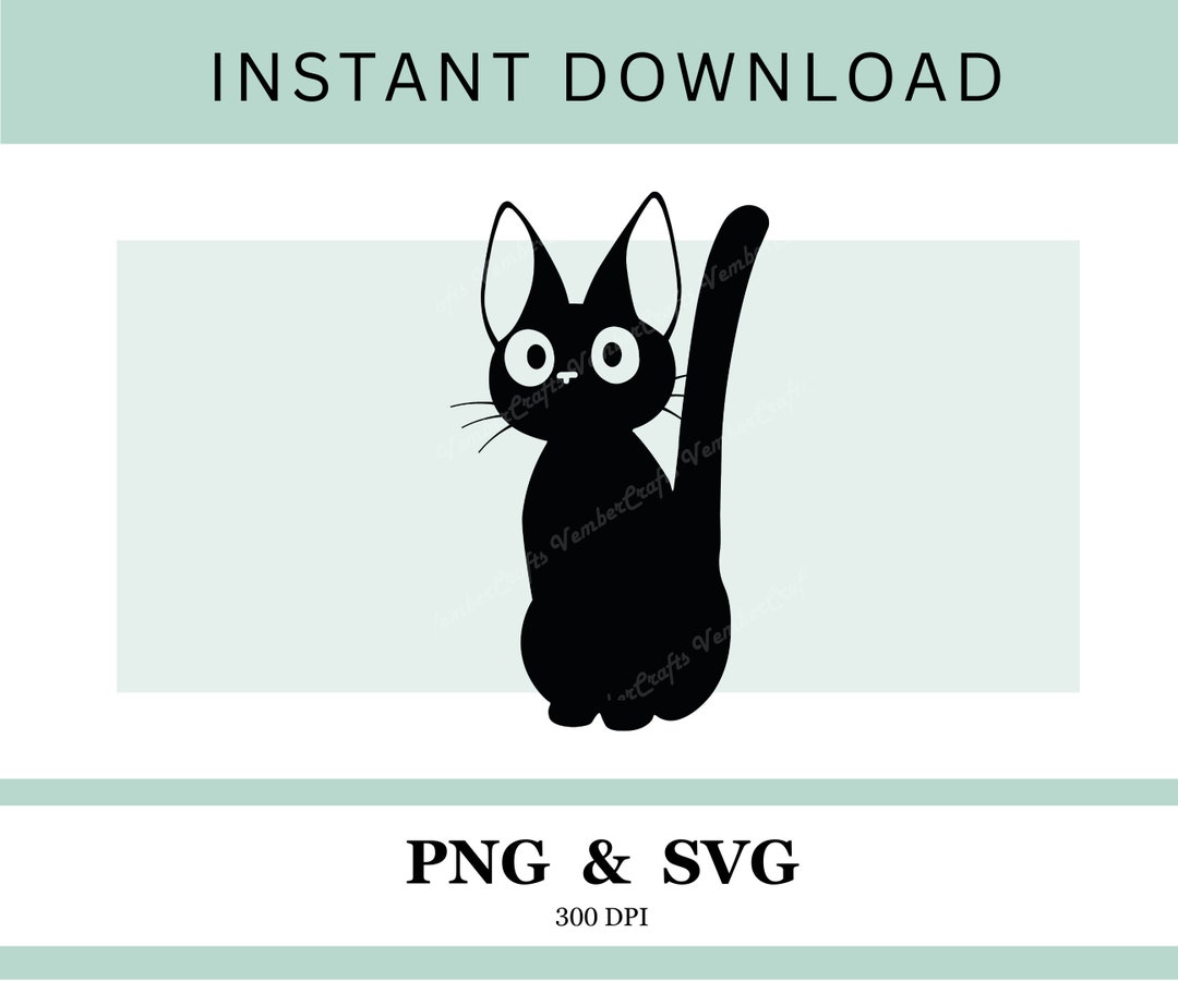 JIJI Kiki's Delivery Service - PNG SVG, Black Cat Digital Download ...