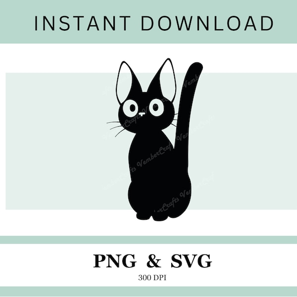 Jiji Cat Art - Etsy UK