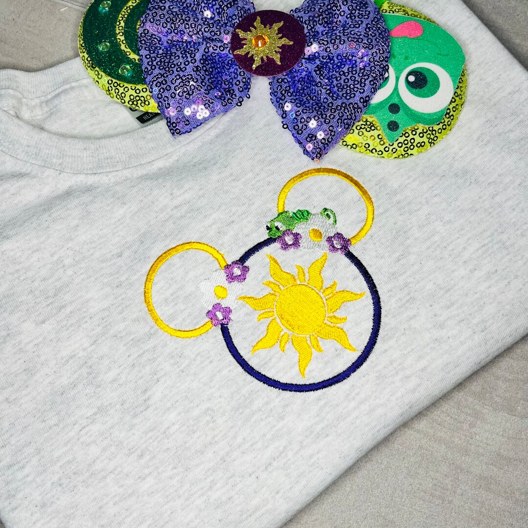 Tangled Tshirt Rapunzel T-shirt Disney Embroidery Disney Inspired ...