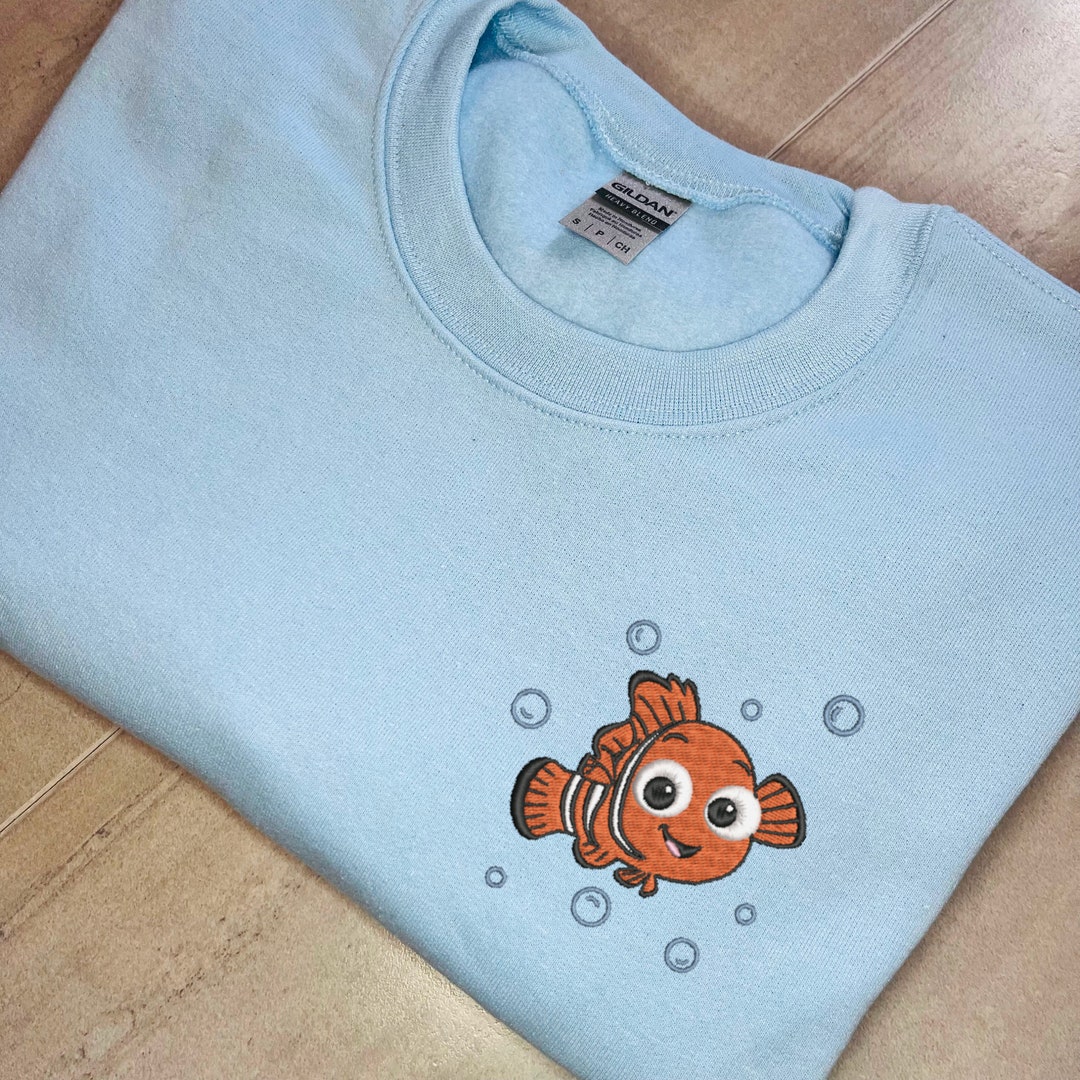 Nemo Embroidered T-shirt Finding Nemo Top Orange Fish Nemo Shirt Unisex ...
